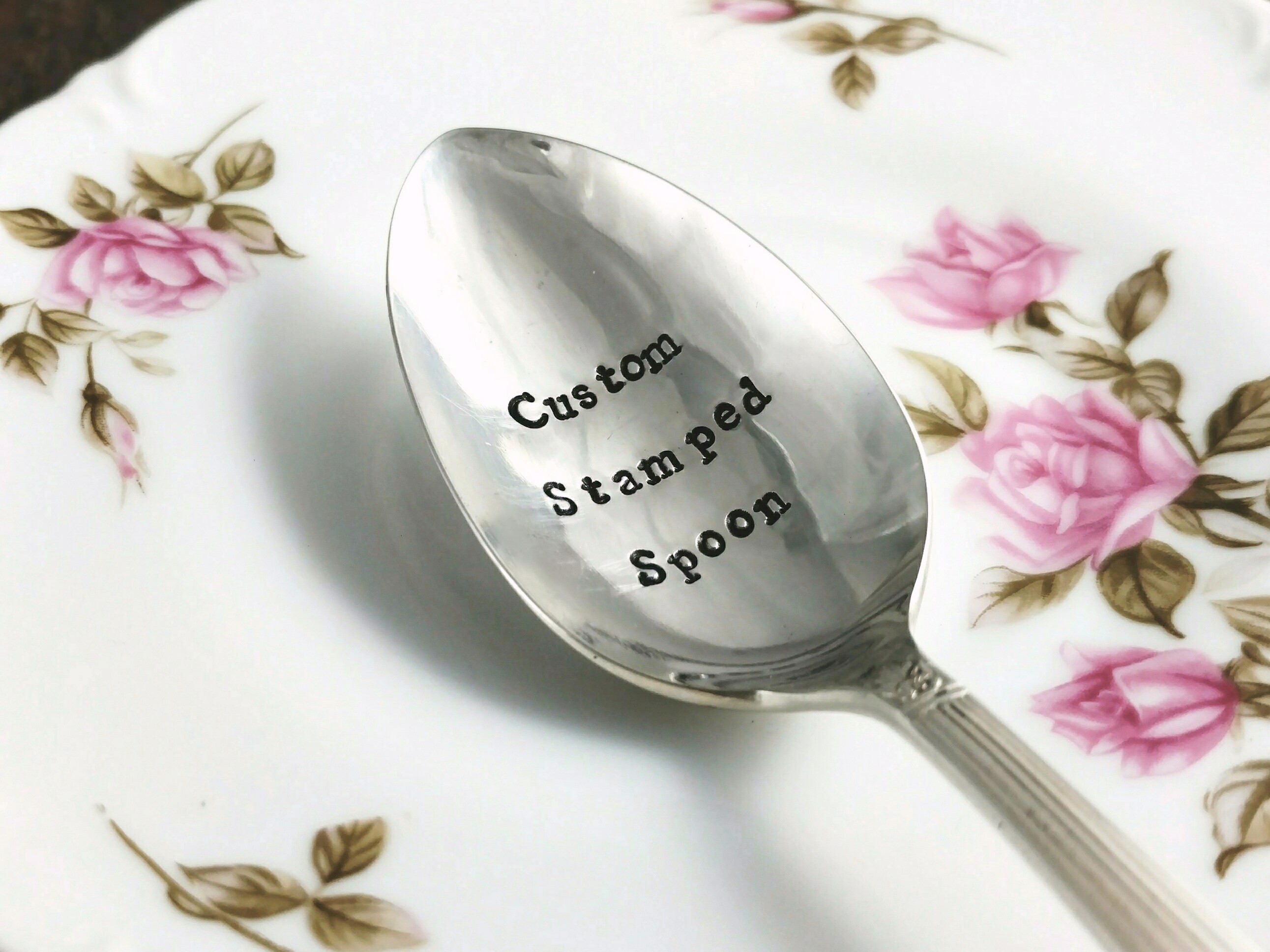 Custom Stamped Tablespoon Place Spoon Hand Stamped Vintage - Etsy