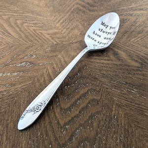 May You Always Have One More Spoon, Spoonie, Vintage Hand Stamped ...
