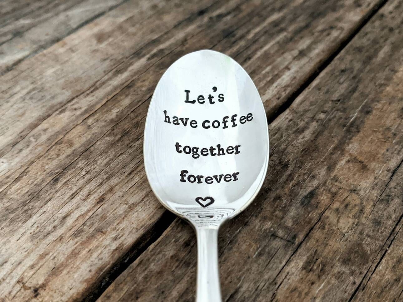 Vintage Silver Plate Coffee Spoon, Anniversary Spoon, Let's Have Coffee ...