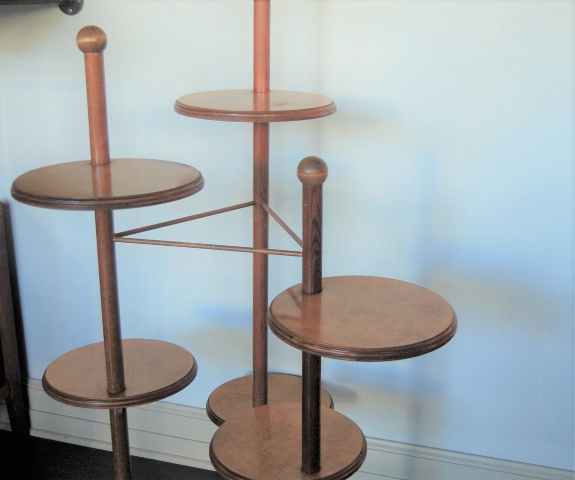 FREE SHIP Retro Circular Step Multi Tier Shelf Plant Stand - Etsy