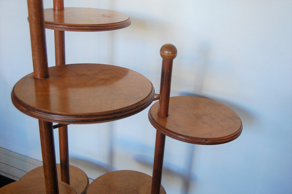 FREE SHIP Retro Circular Step Multi Tier Shelf Plant Stand - Etsy