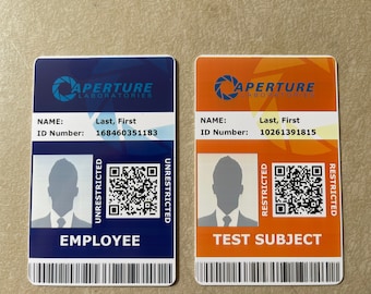 Printable | Aperture Science Laboratories | 1970s | ID Card | ID Badge ...