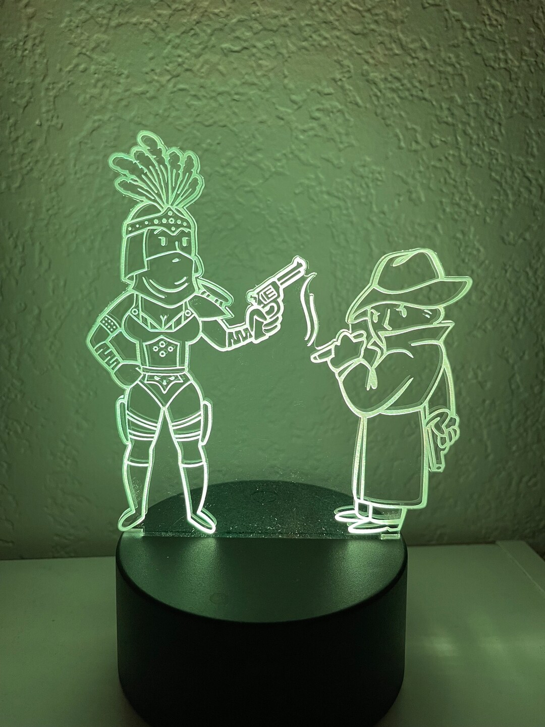 Miss Fortune & Mysterious Stranger Perk Light up Acrylic Sign - Etsy