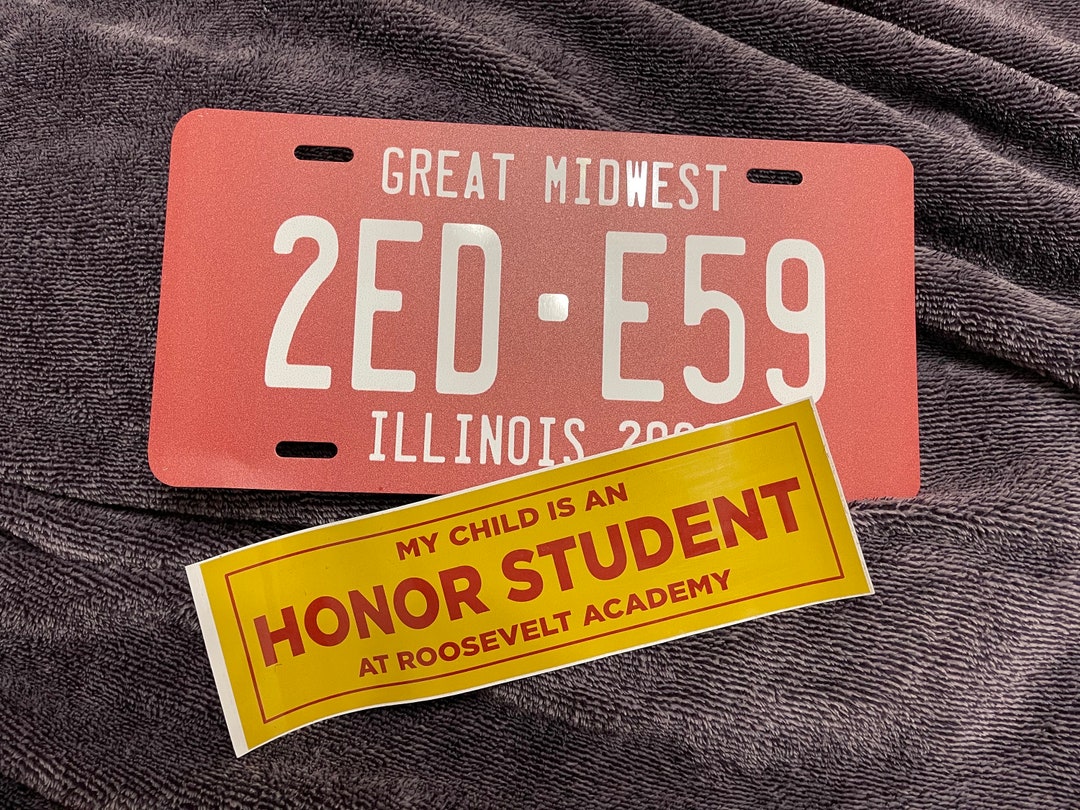 ED-E Steel License Plate & Roosevelt Academy Bumper Sticker - Etsy