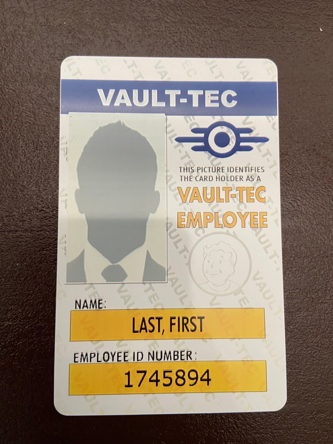 Vault-tec Employee Badge Cosplay Prop - Etsy