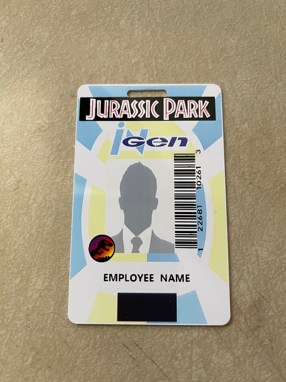 Jurassic Park Custom Employee Badge Cosplay Prop - Etsy