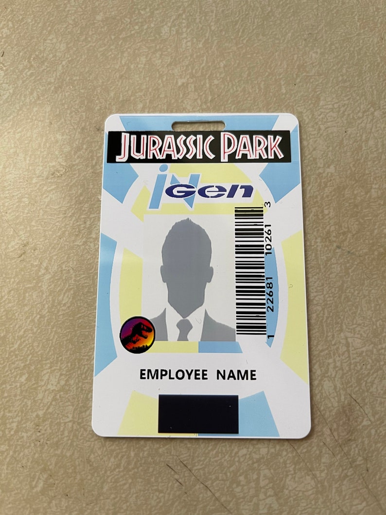 Jurassic Park Custom Employee Badge Cosplay Prop - Etsy