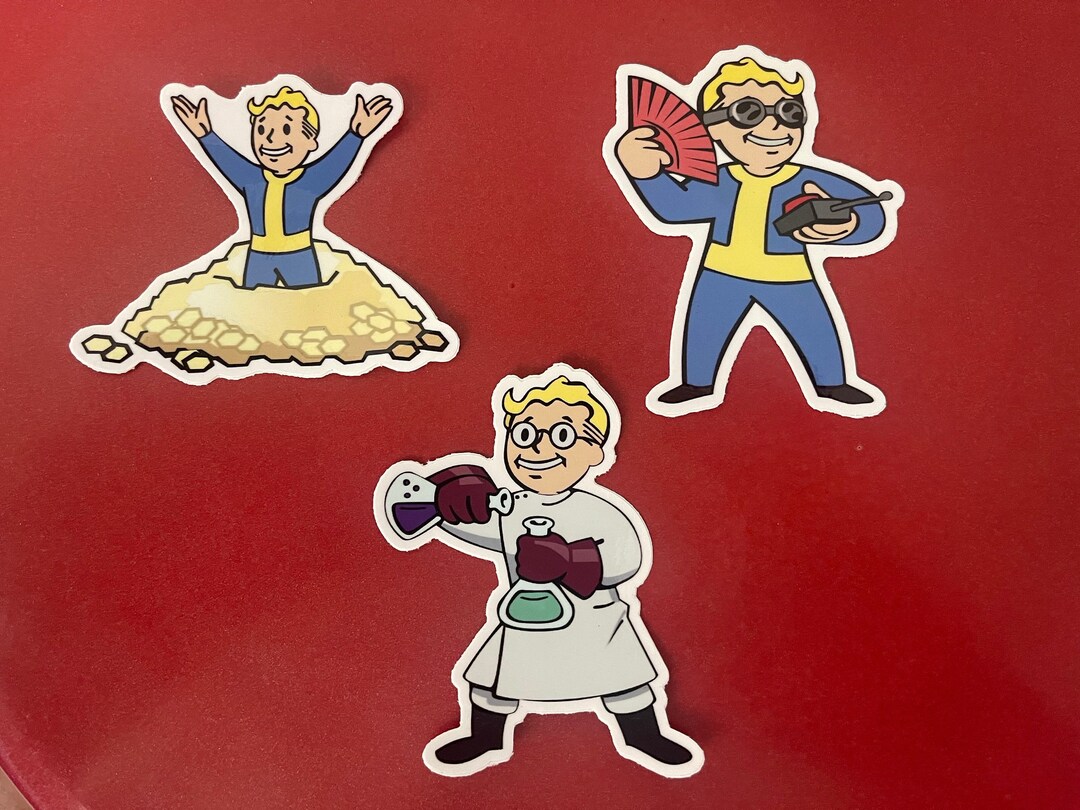 Vault Boy Stickers 3 Fallout - Etsy