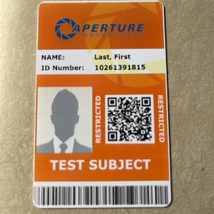 Aperture Laboratories ID Card Cosplay Prop - Etsy