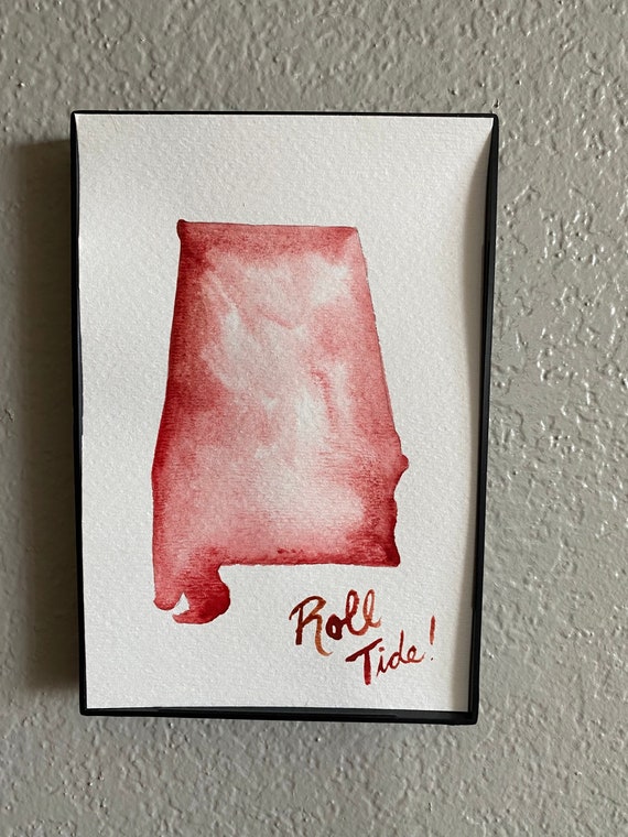 University of Alabama Watercolor Painting Original | Etsy