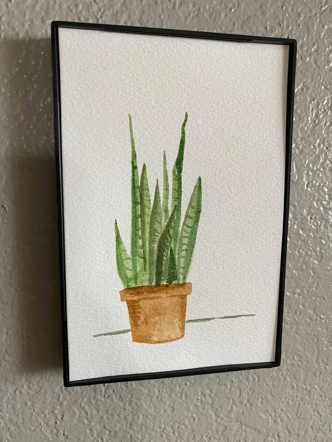 Snake Plant Watercolor Painting- Original - Etsy