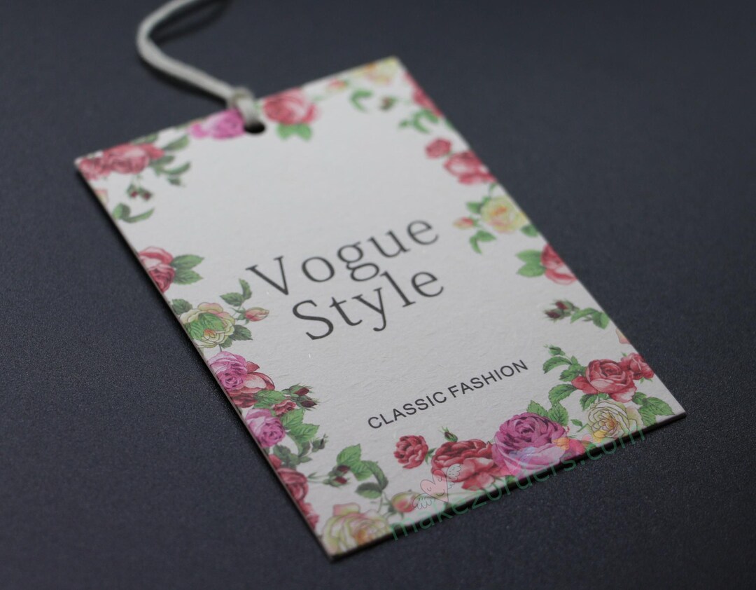 Custom Recycled Swing Tag, Eco Friendly Tag, Personalized Clothing Tag ...