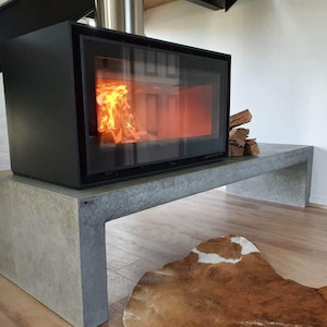 Concrete Fire Hearth 1.8m, Open Fire Stand, Fire Plinth, Fireplace ...