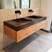 Floating Polished Concrete Vanity, Round Basin Custom Handmade Real ...