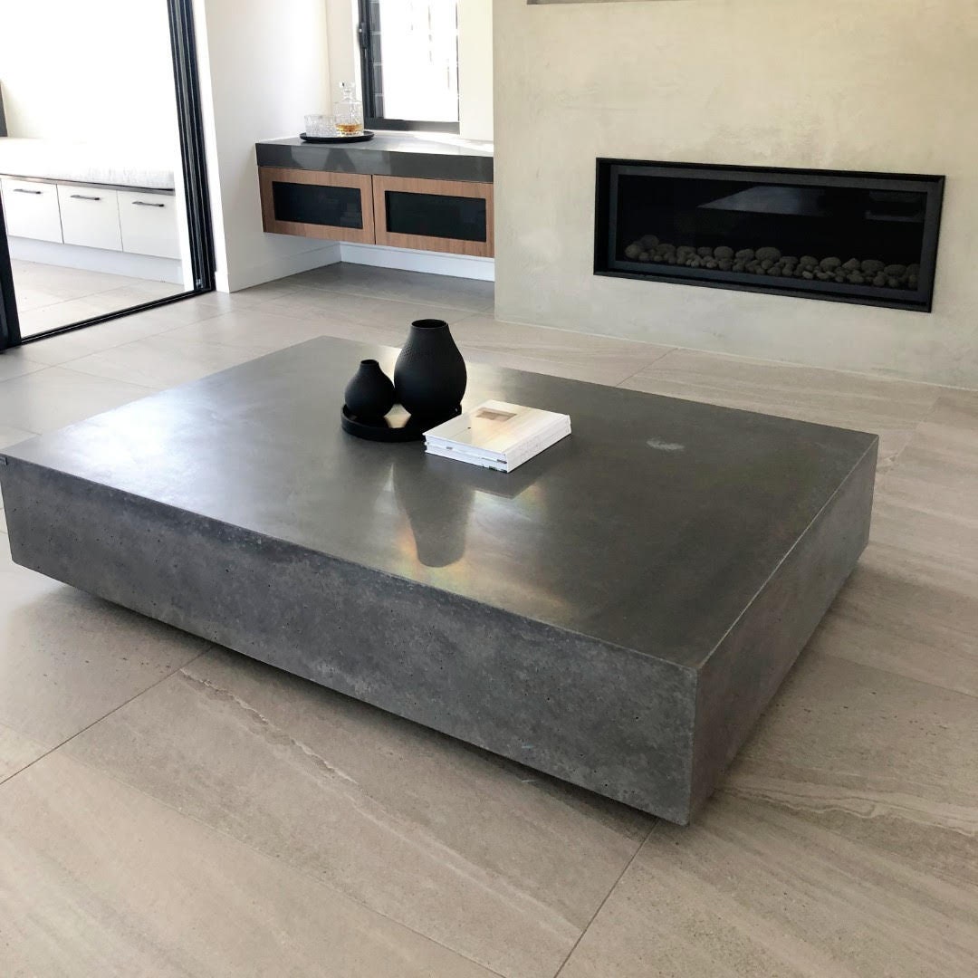 Square cement coffee table store