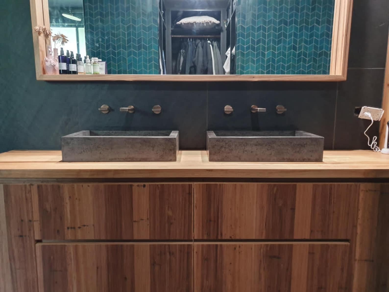 Concrete Vanity Basins, Rectangular Custom Handmade Real Concrete ...