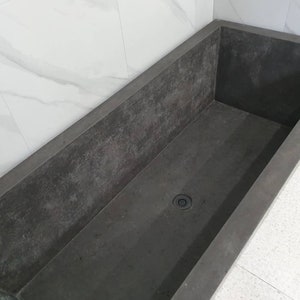Concrete Bath, Custom Freestanding Bath. Handmade 1.9m Large Polished ...