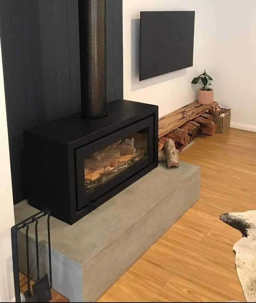 Concrete Fire Hearth 1.5m, Open Fire Stand, Fire Pit. Custom Hand Made ...