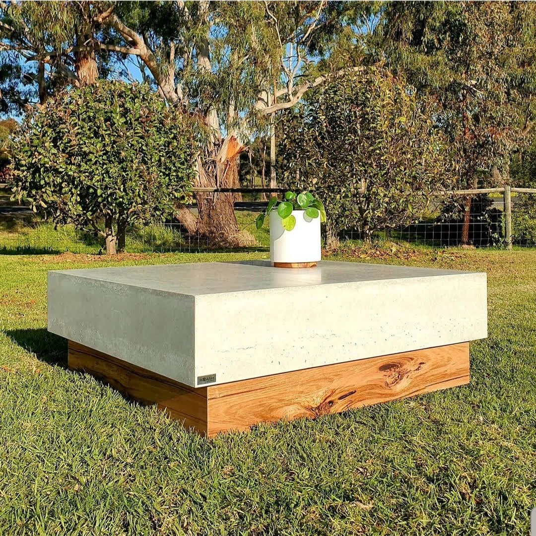 Large Rectangular Concrete Coffee Table, Polished Finish - Etsy Australia