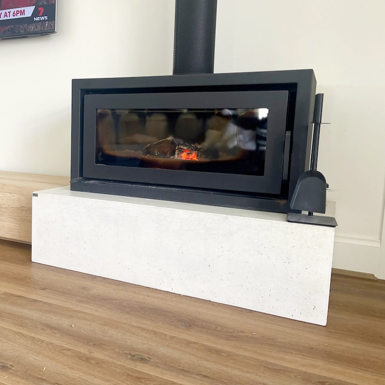 Concrete Fire Hearth 1.8m, Open Fire Stand, Fire Plinth, Fireplace ...