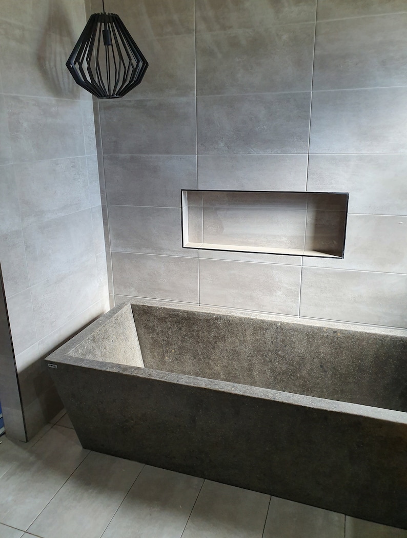 Concrete Bath, Custom Freestanding Bath. Handmade 1.9m Large Polished ...
