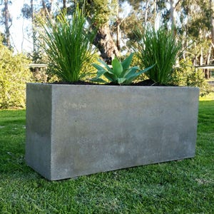 Rectangular large concrete planter trough. 900mm x 300mm x | Etsy