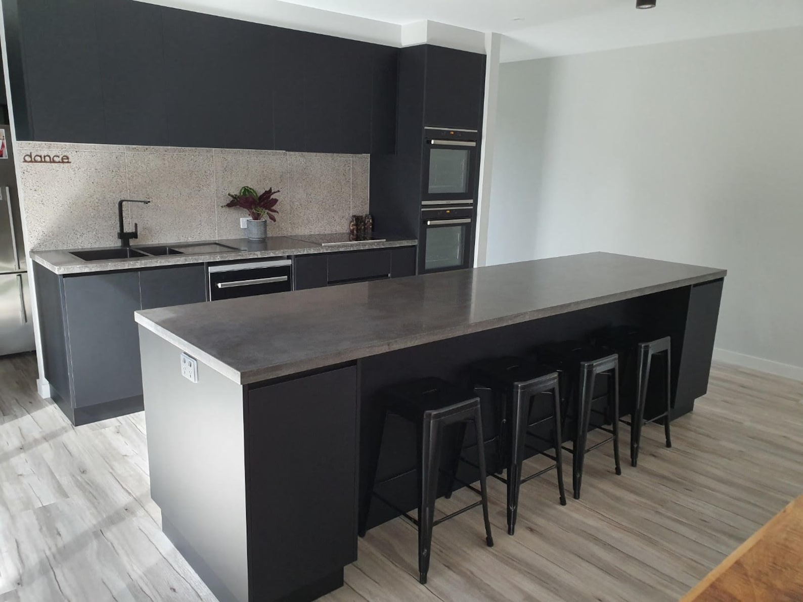 Polished Concrete Kitchen Counter Benchtop, Handmade Real Concrete ...