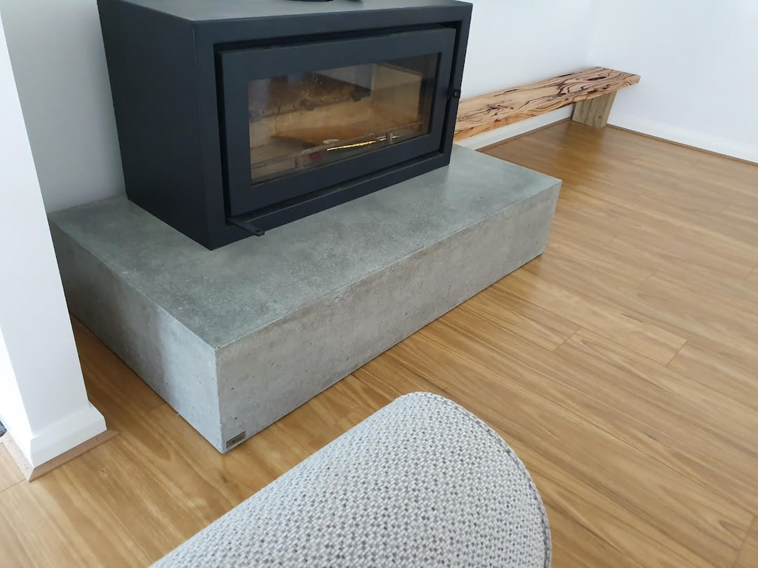 Concrete Fire Hearth 1.5m, Open Fire Stand, Fire Pit. Custom Hand Made ...