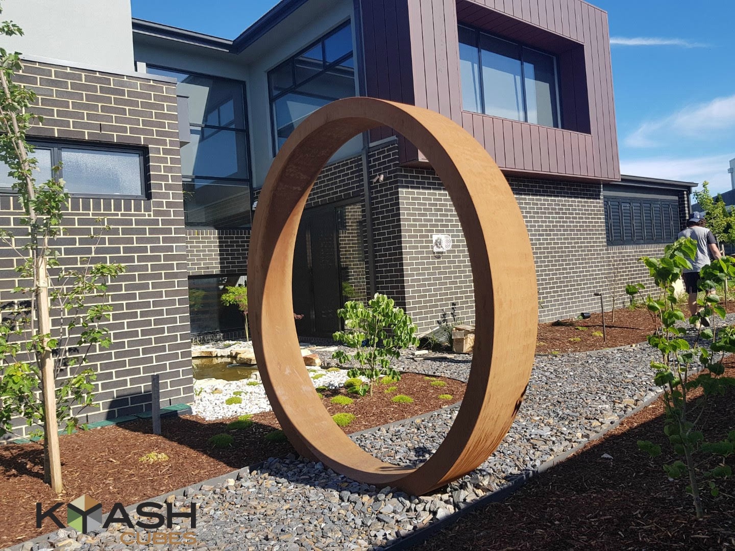 Corten Steel Moon Gate, Large Garden Sculpture, Landscape Art - Etsy UK