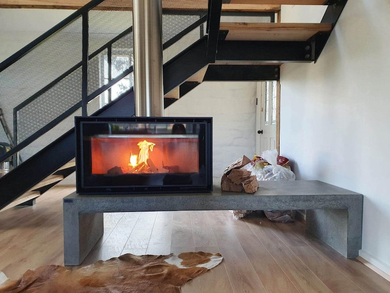 Concrete Fire Plinth Open Fire Stand Fire Hearth Bench. 2m - Etsy