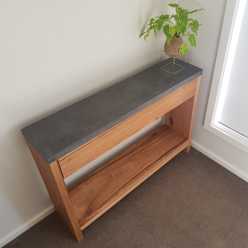 Console Concrete Side Board and Timber Hall Stand Vic Ash - Etsy Australia