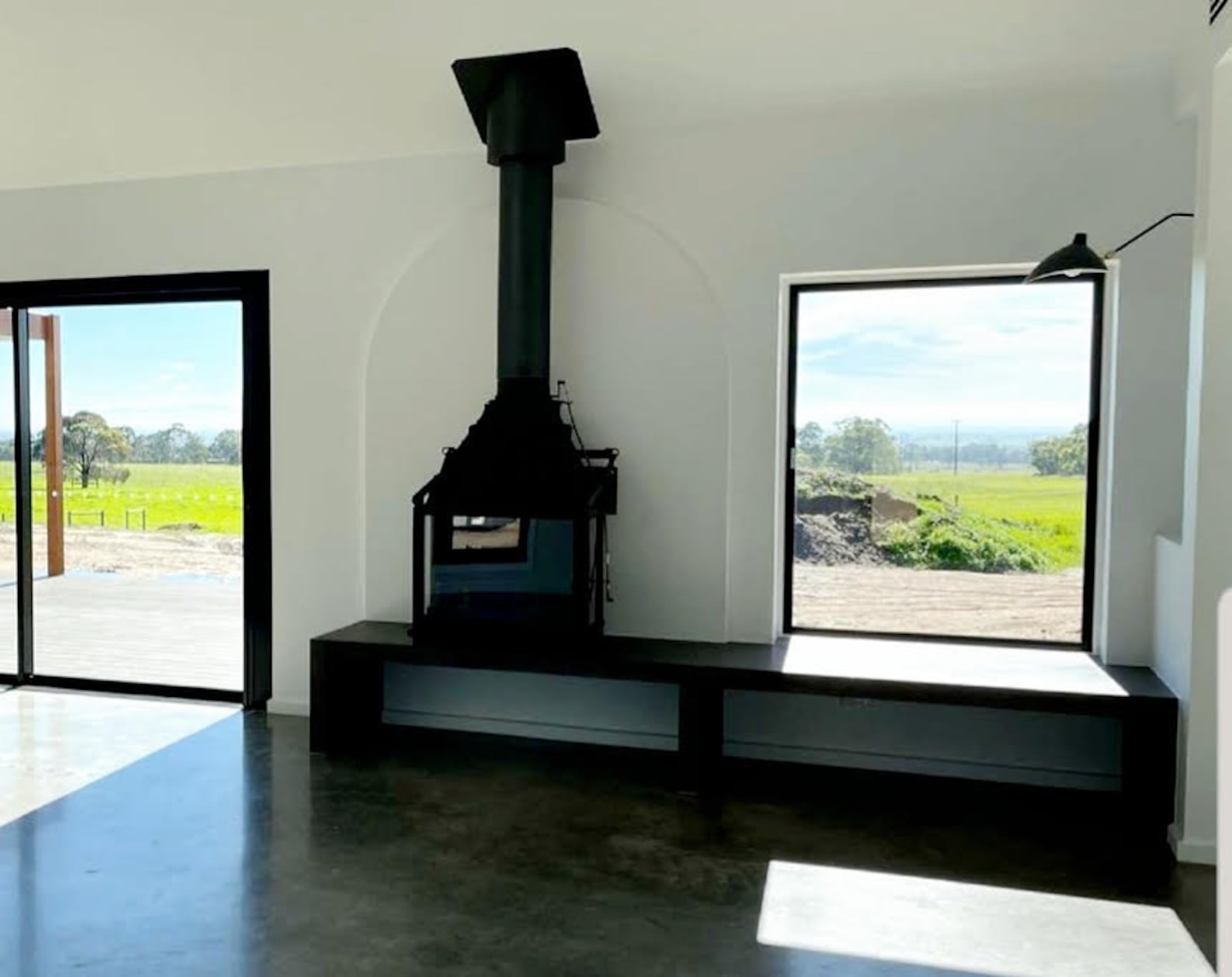 Concrete Fire Hearth 1.8m, Open Fire Stand, Fire Plinth, Fireplace ...