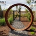 Corten Steel Moon Gate, Huge 2.1m Diameter Landscape Design Piece ...
