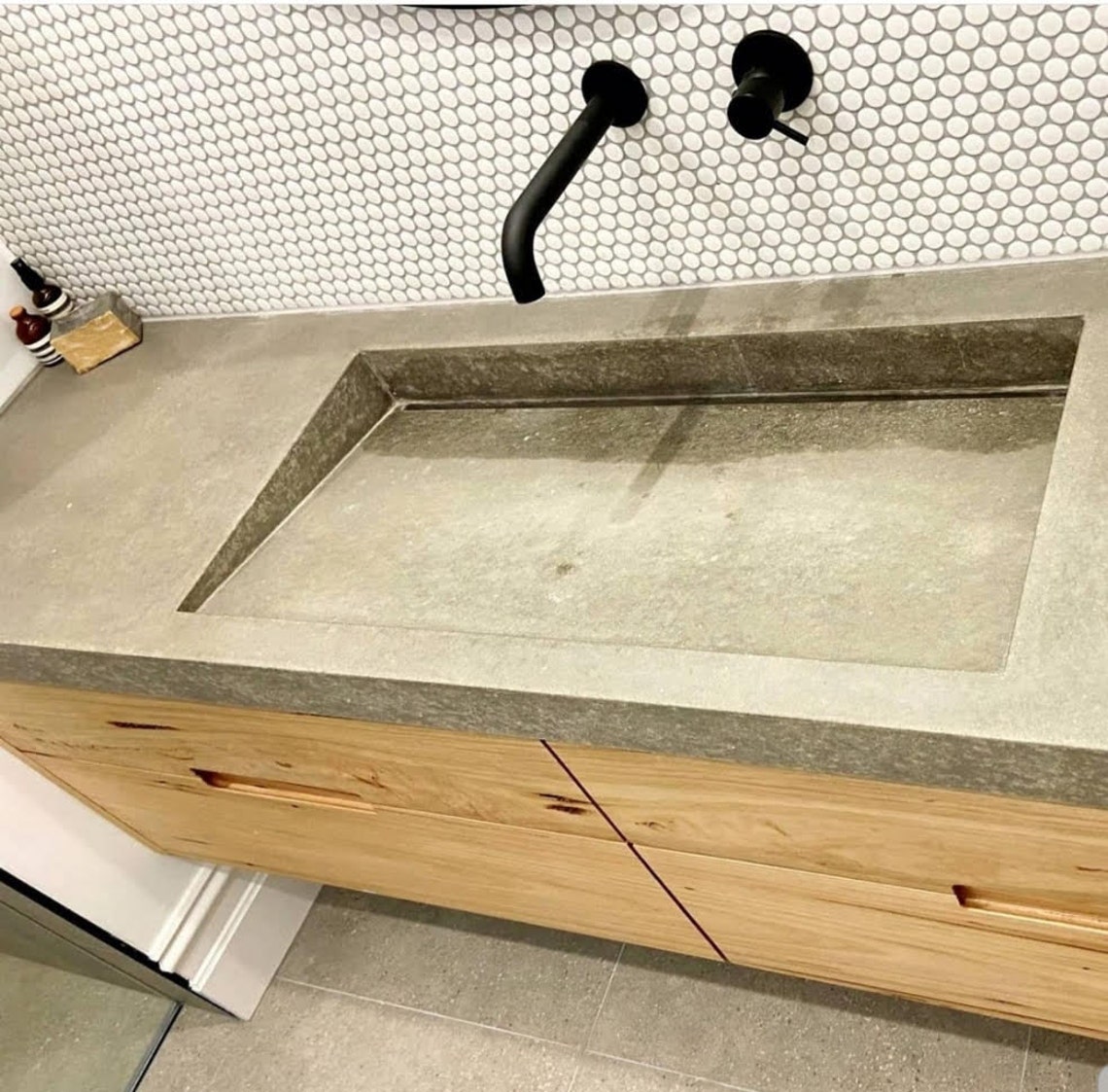 Concrete Vanity Basins, Rectangular Custom Handmade Real Concrete ...