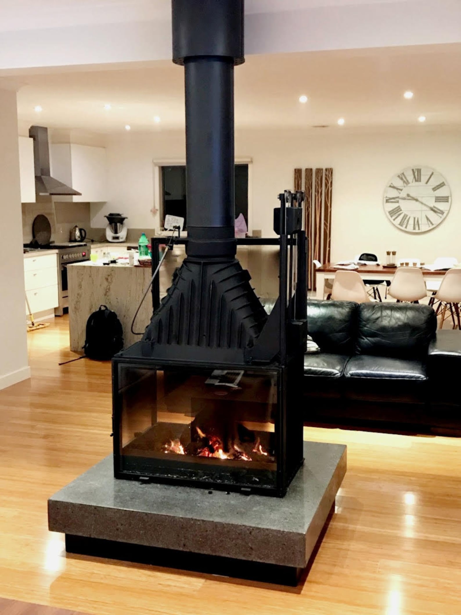 Small Bench Concrete Fire Hearth, Open Fire Stand, Plinth, Fireplace ...