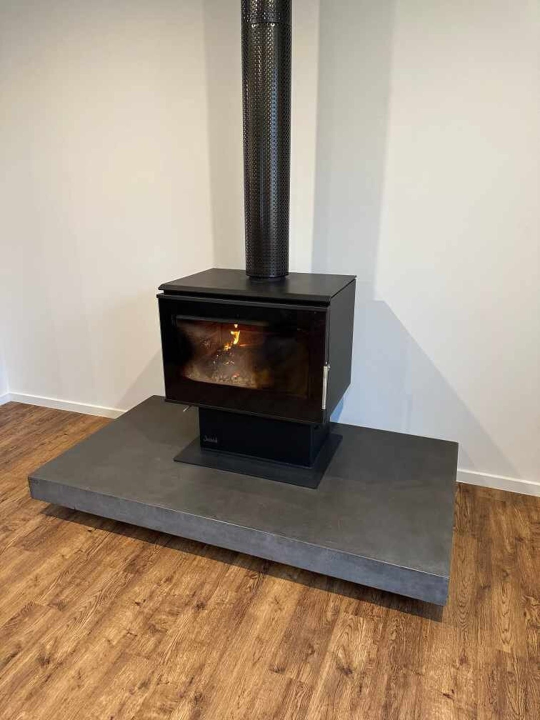 Hearth Concrete Plinth Floating Fireplace Concrete Tile. - Etsy Australia