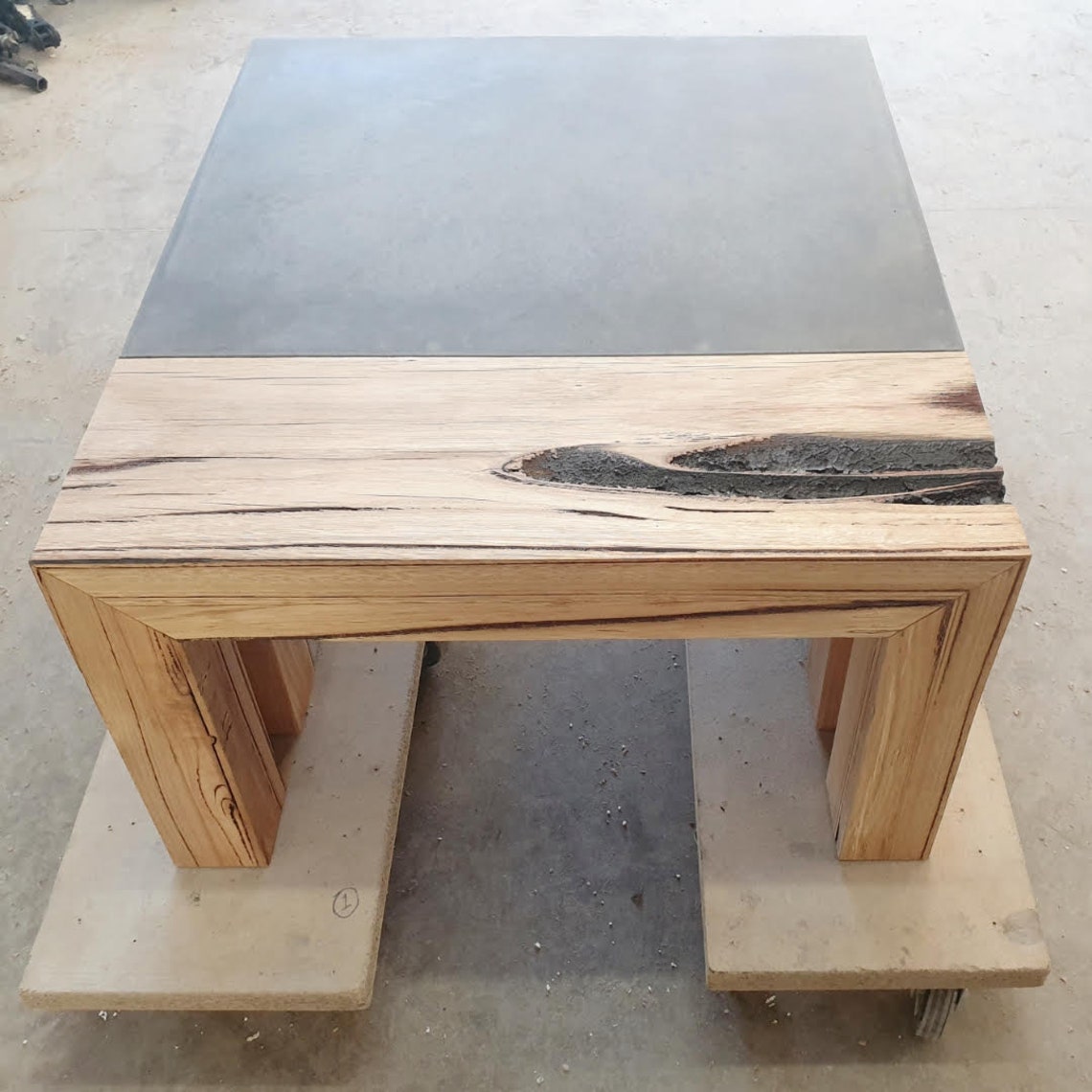 Concrete and timber handmade bespoke coffee table. Concrete | Etsy