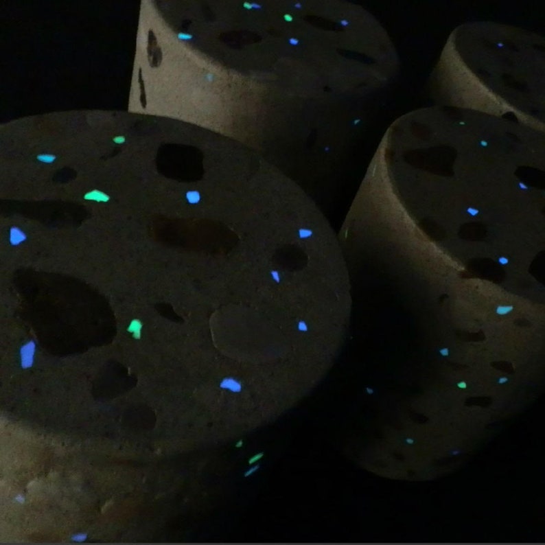 Unique Concrete Outdoor Cylinder Setting of 3 Polished - Etsy