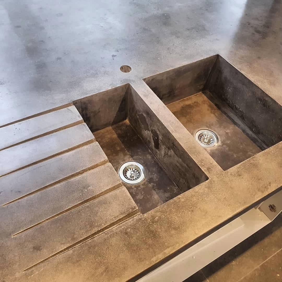 Polished concrete kitchen counter benchtop handmade real | Etsy