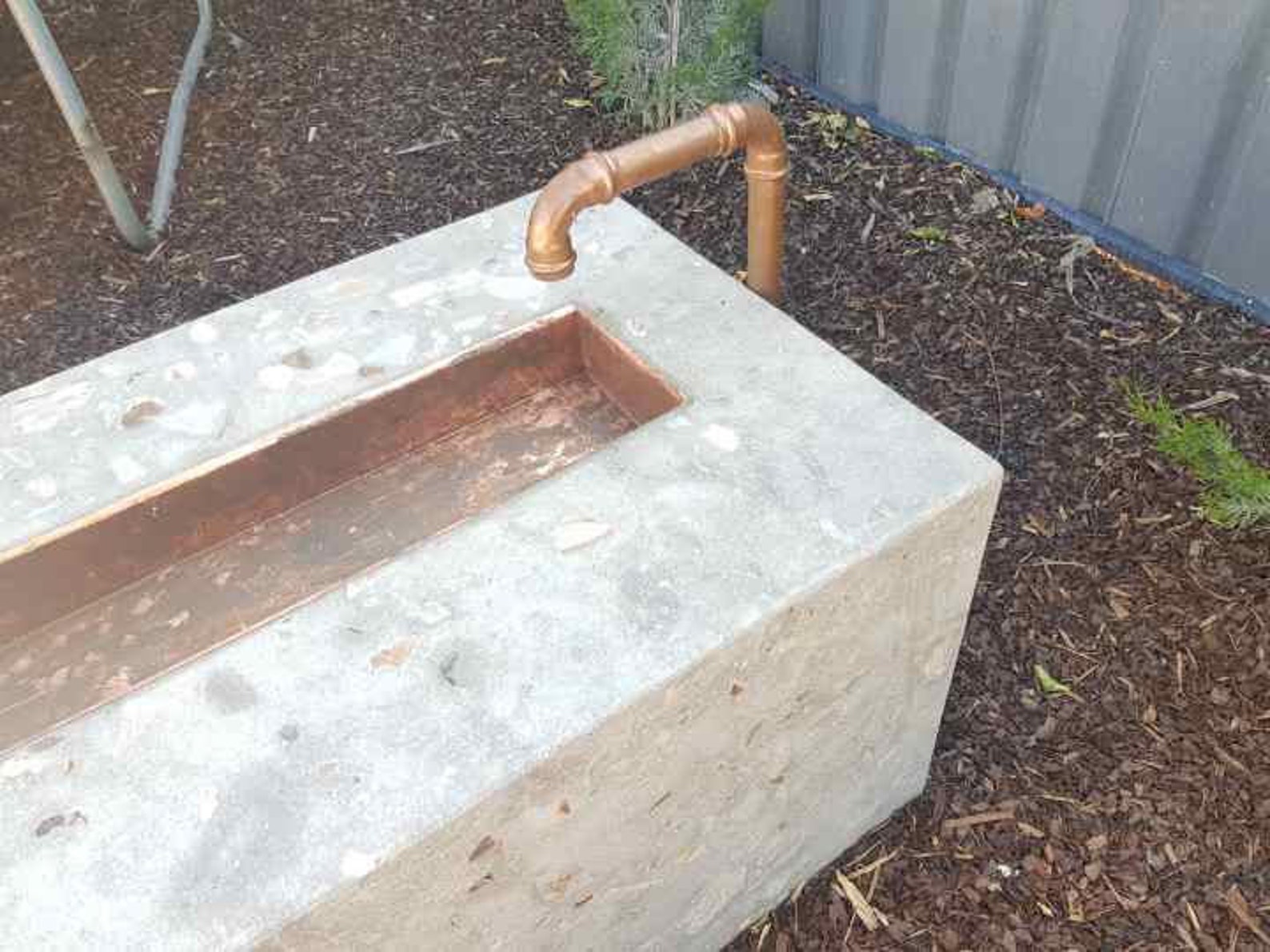 Concrete Water Feature Wall 10m With Copper Tap Draining | Etsy