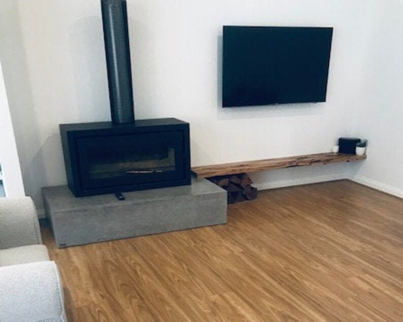 Concrete fire hearth 1.5m open fire stand fire pit. Custom | Etsy