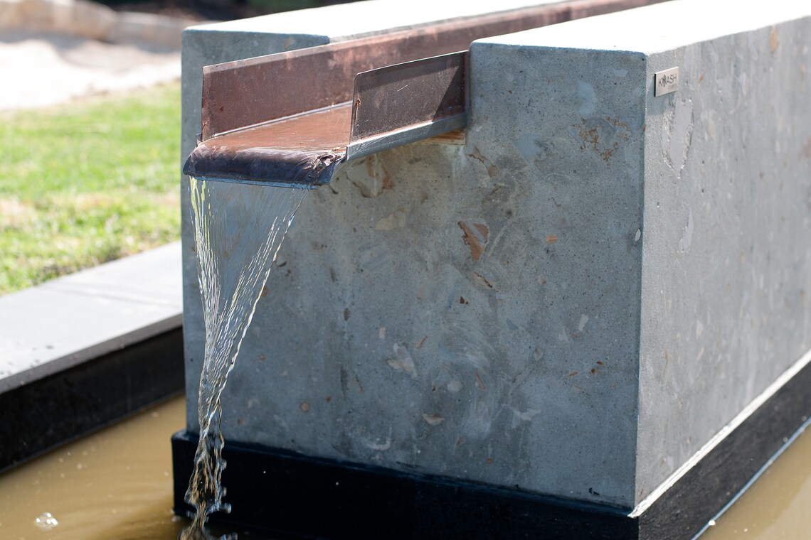 Concrete Water Feature Wall 10m With Copper Tap Draining - Etsy