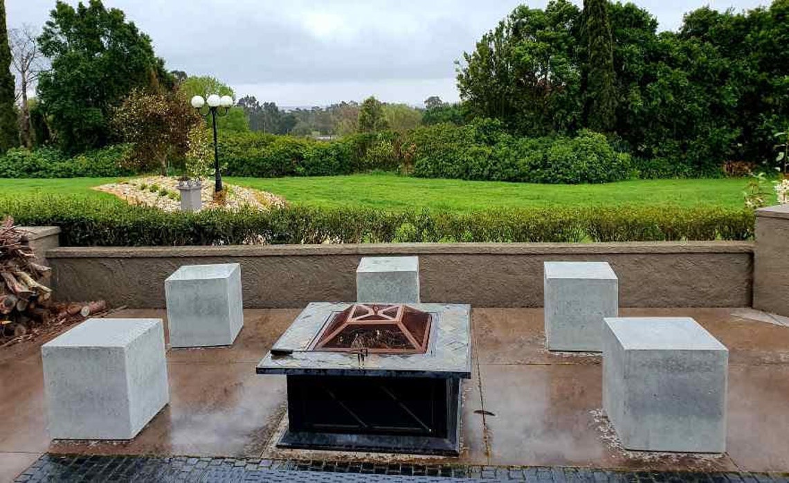 Concrete Outdoor Cube Seats or Stools, Fire Pit Seating - Unique Stone ...