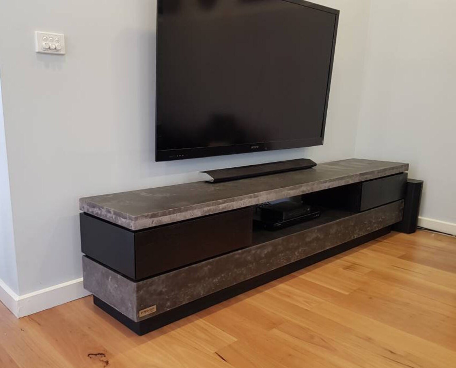 Polished Concrete Tv Unit Entertainment Unit Tv Stand. - Etsy UK
