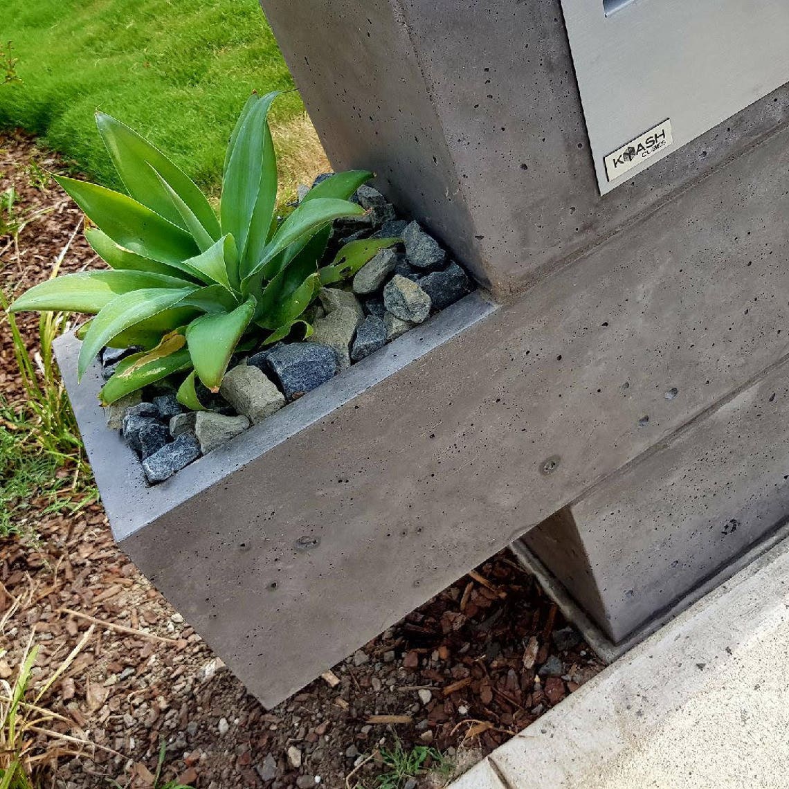 Concrete Charcoal 3 Piece Unique Custom Letterbox With - Etsy Australia
