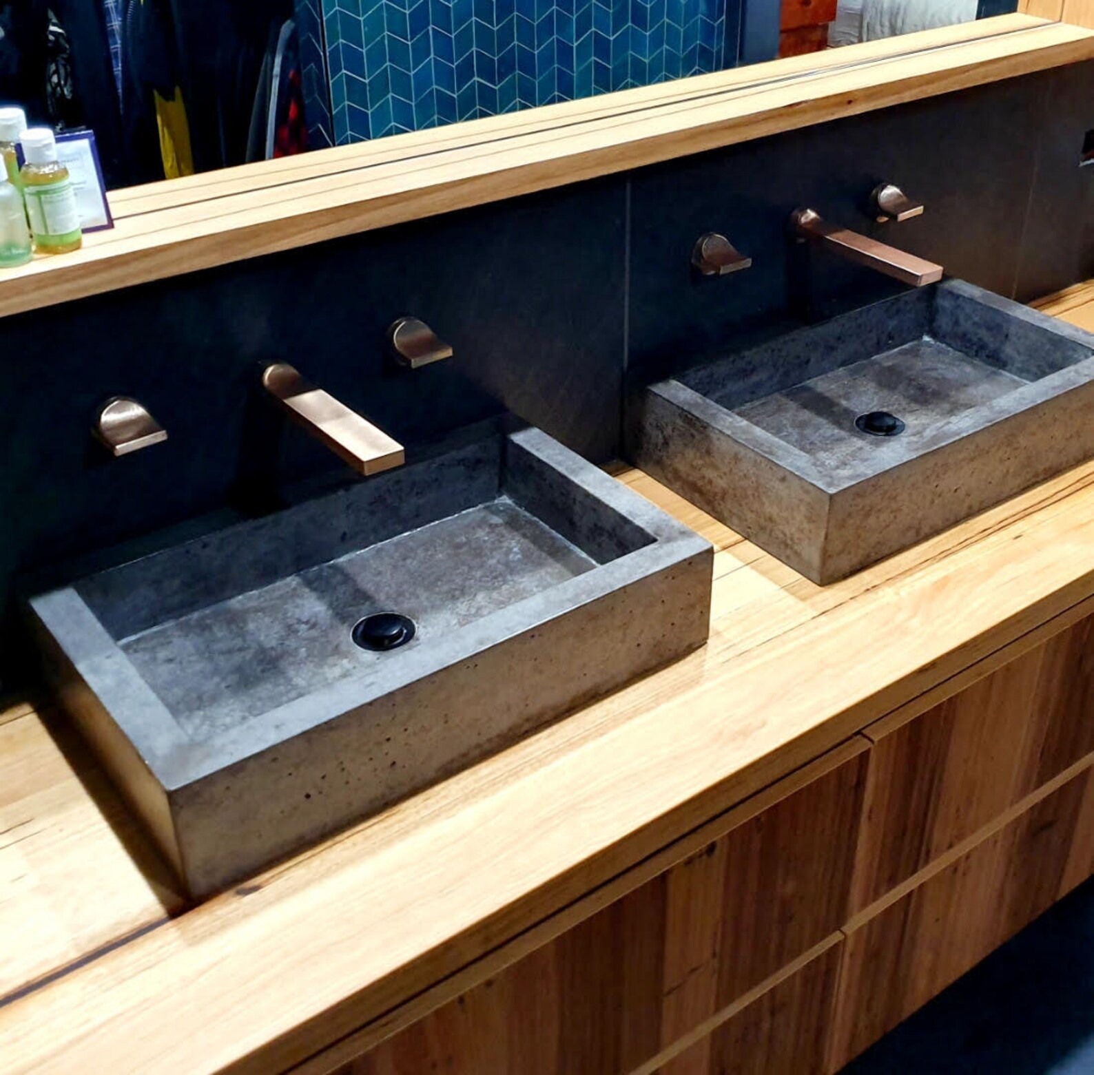 Concrete Vanity Basins Rectangular Custom Handmade Real - Etsy