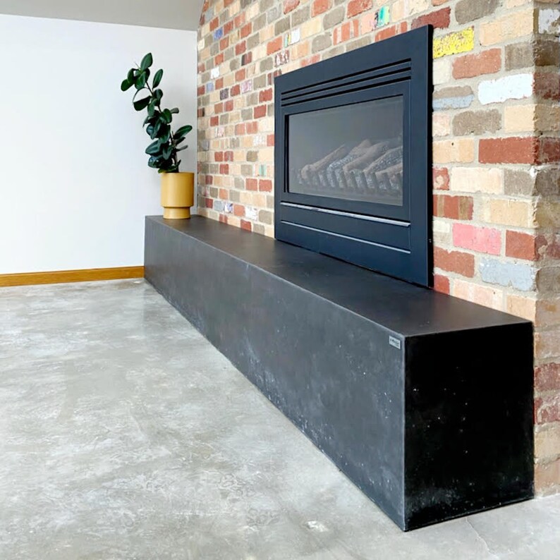 Large Concrete Plinth, Fire Hearth Bench, Open Fire Stand, Fireplace ...
