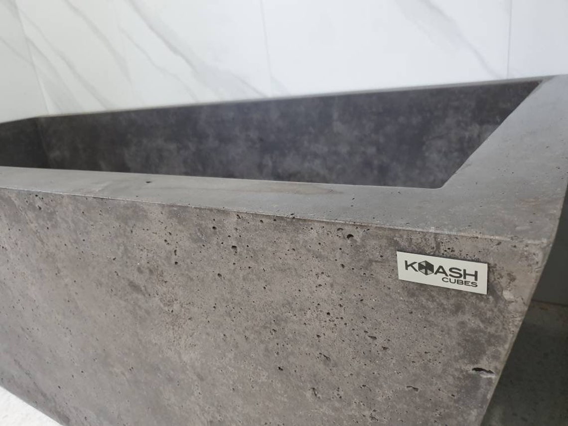 Concrete Bath, Custom Freestanding Bath. Handmade 1.9m Large Polished ...