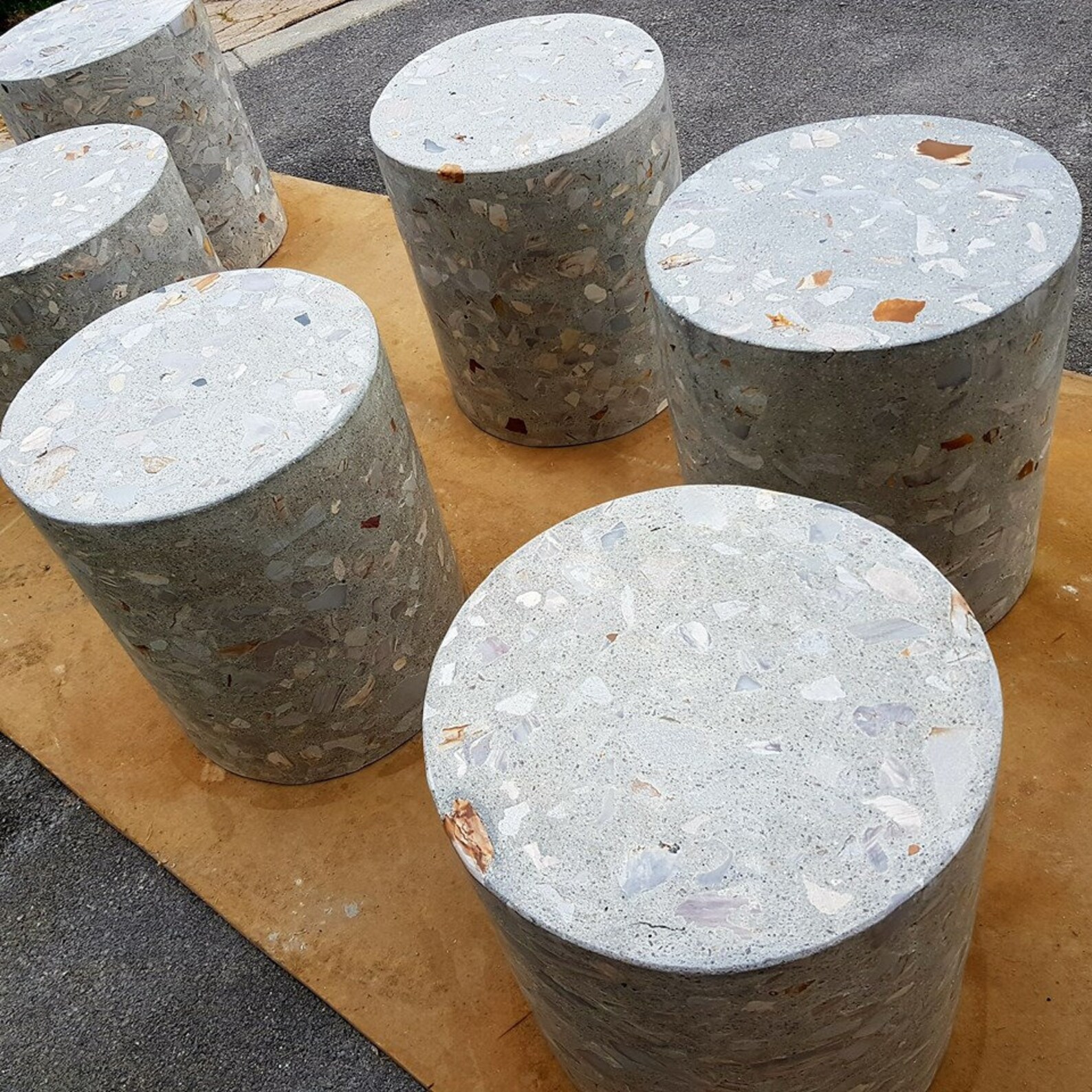 Seat Stone and Concrete Outdoor Patio Furniture. Hexagon - Etsy