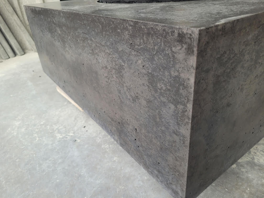 Large Square Concrete Fire Pit Square Custom Handmade Real - Etsy Australia